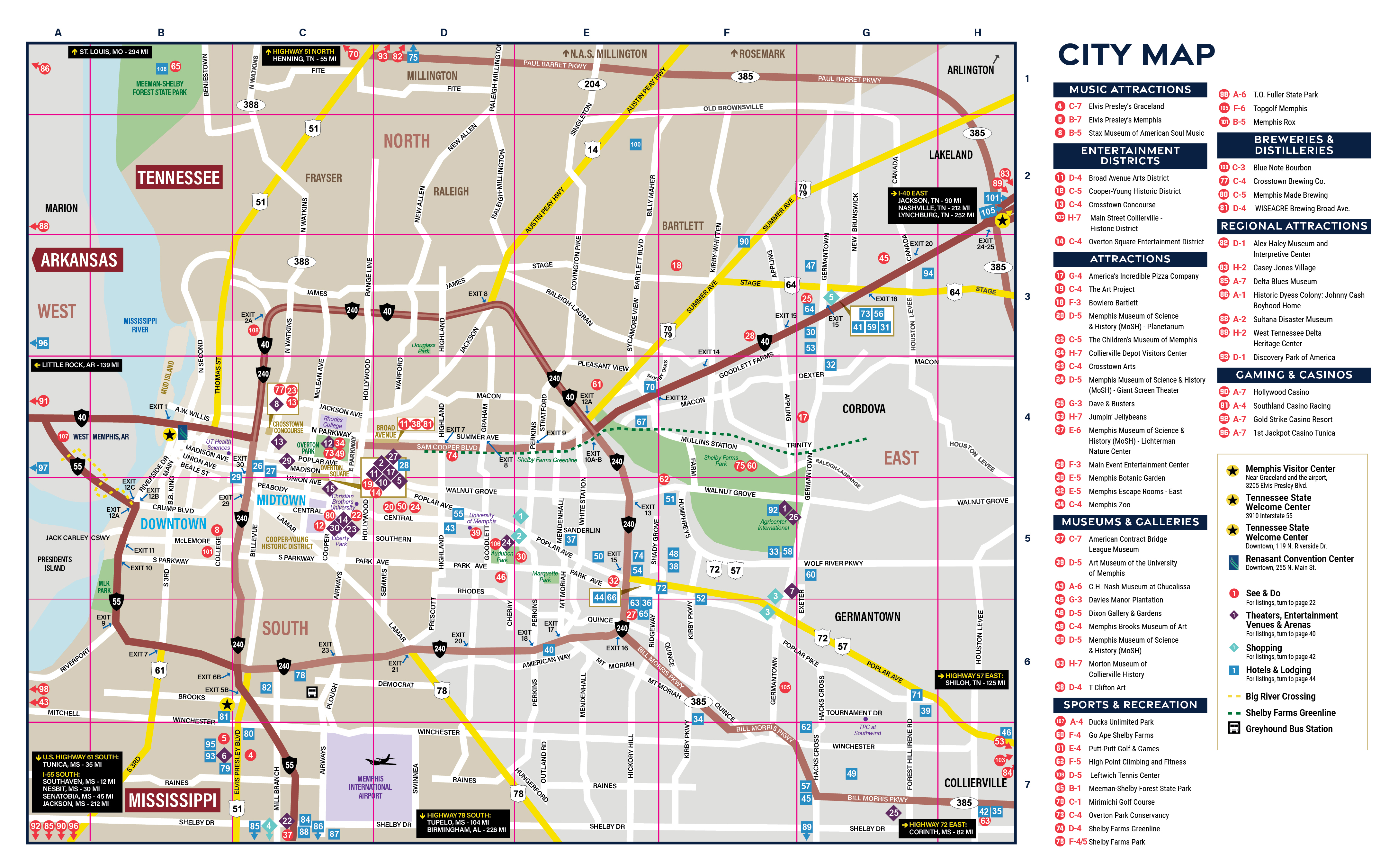Memphis Maps & Directions | Memphis Travel